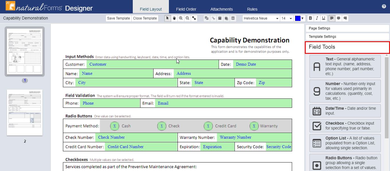 Photo Fields – naturalForms Support