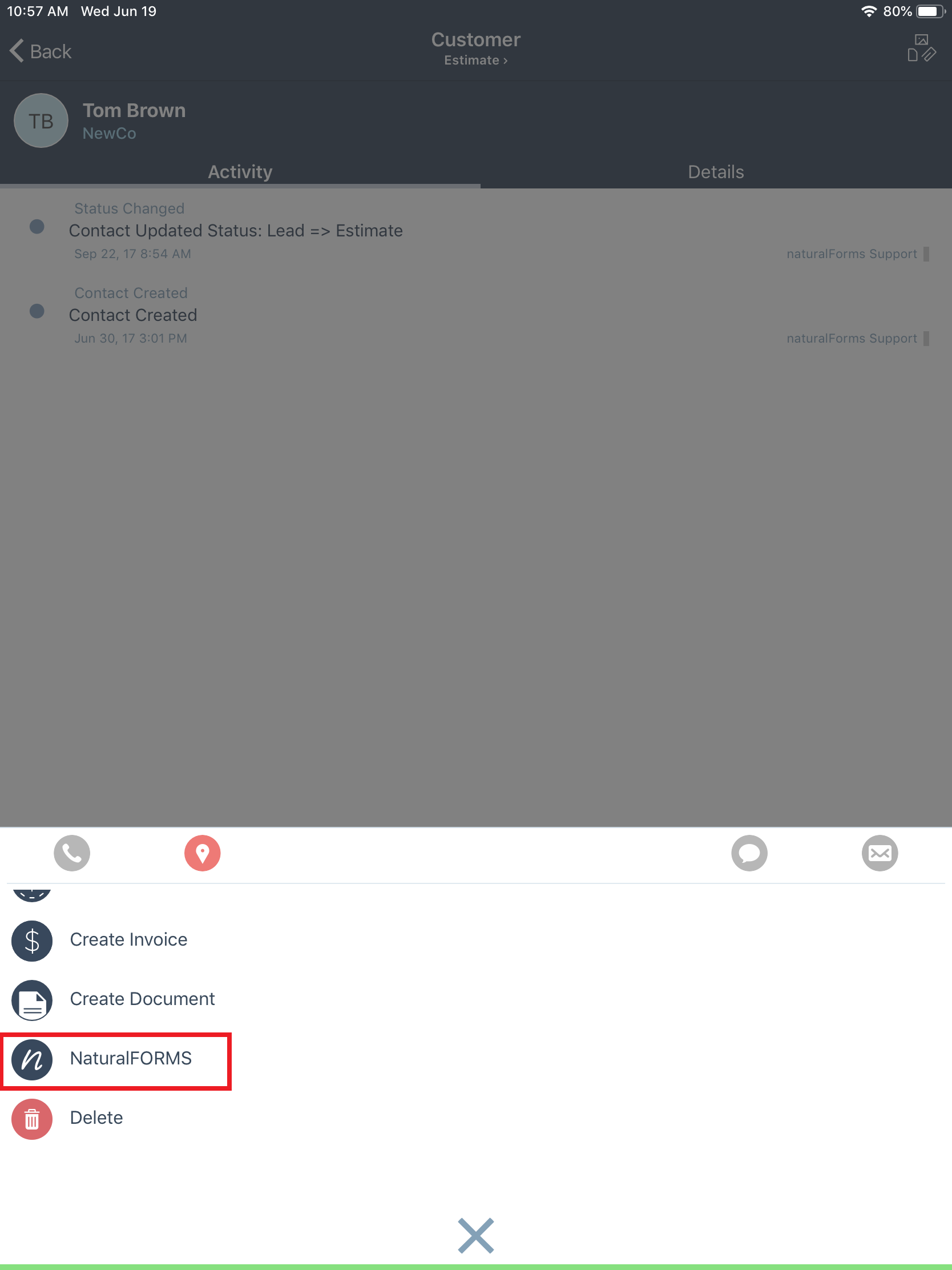 JobNimbus + naturalForms Integration – naturalForms Support