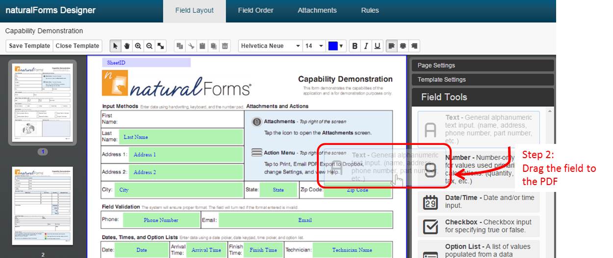 Field Tools Overview – naturalForms Support