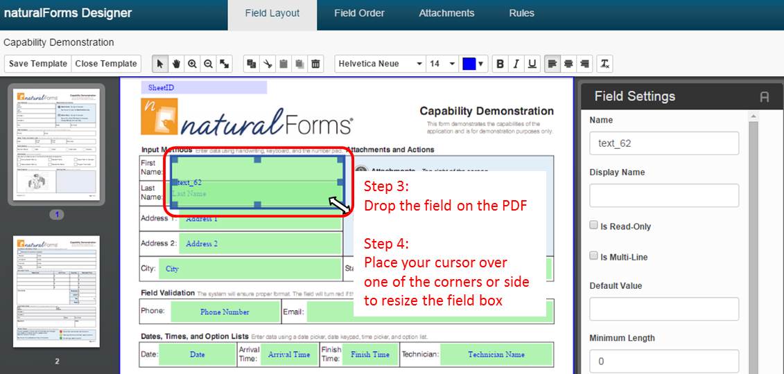 Field Tools Overview – naturalForms Support